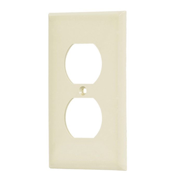 46406 *PLACA DOBLE L/V PLASTICA MARFIL BAQUELITA VOLTECH PPDO-S | Blanquita