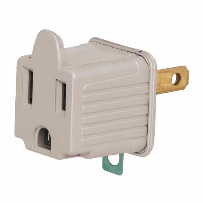 46254 CLAVIJA CONVERTIDORA A TIERRA GRIS VOLTECH AD-32G | Blanquita