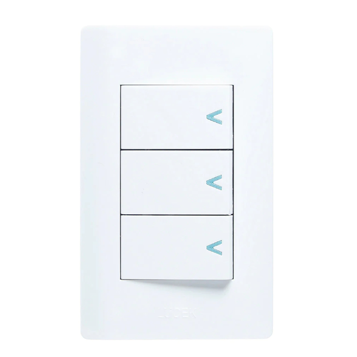 BA03/3-B -PLACA C/2 APAG. SENCILLOS Y 1 ESC. BLANCO | Blanquita