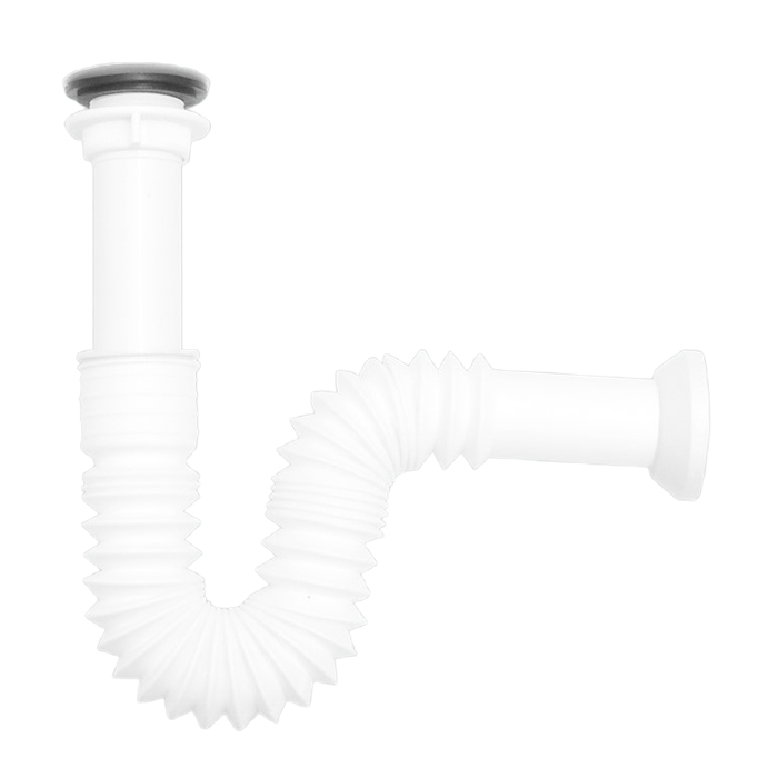 TRAMPA FLEXIBLE PARA FREGADERO CON CONTRA P-B9021 COFLEX | Blanquita